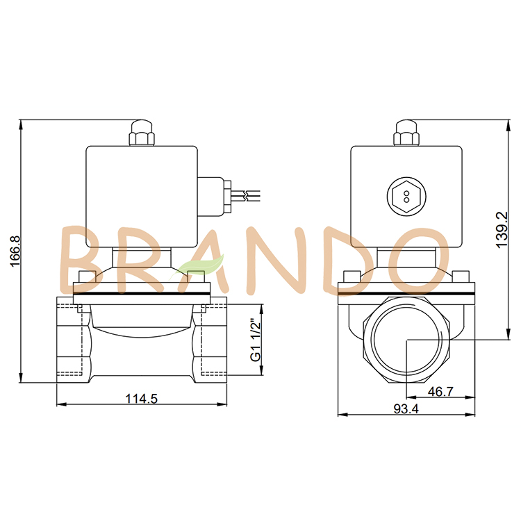 2W400-40 UW-40 1 1/2'' Brass Water Solenoid Valve 24V 110V 220V China Manufacturers Suppliers ...