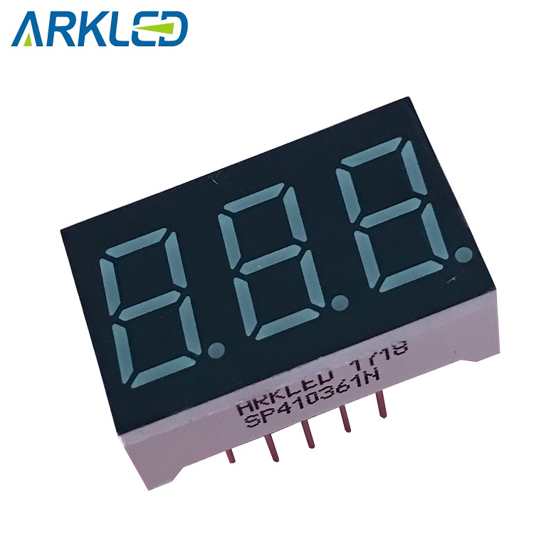 0.36 inch three digits led digital display blue - BossgooMall.com