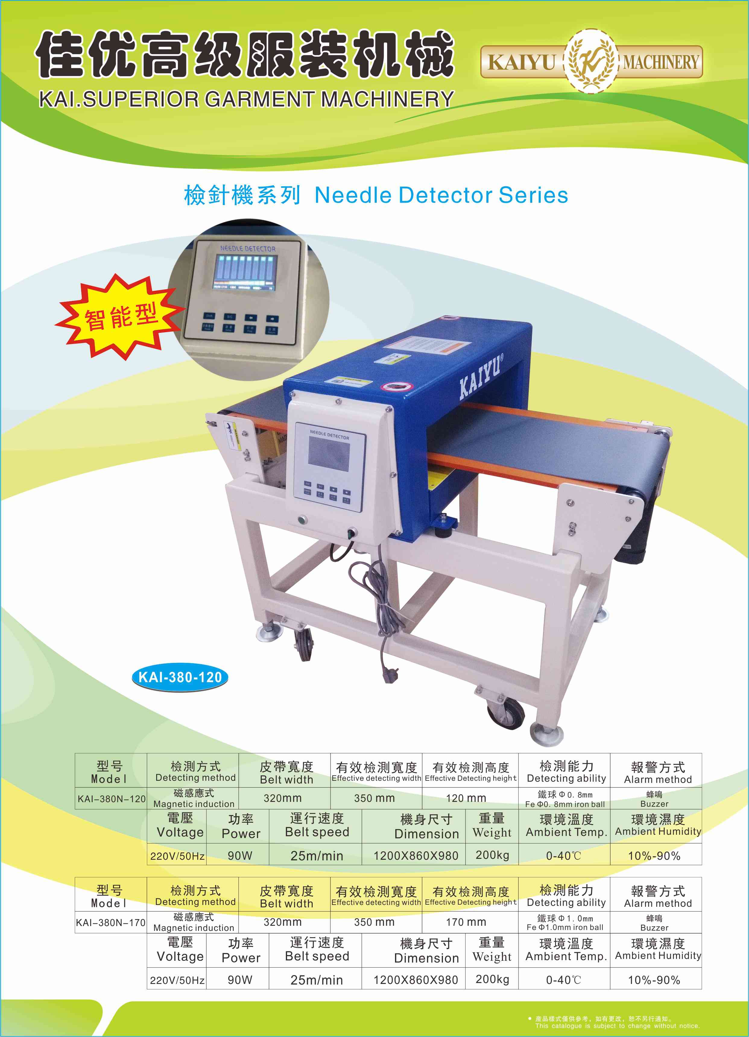 Kai-380n-120: Industrial Metal Detectors For Shoe And Apparel Industry ...