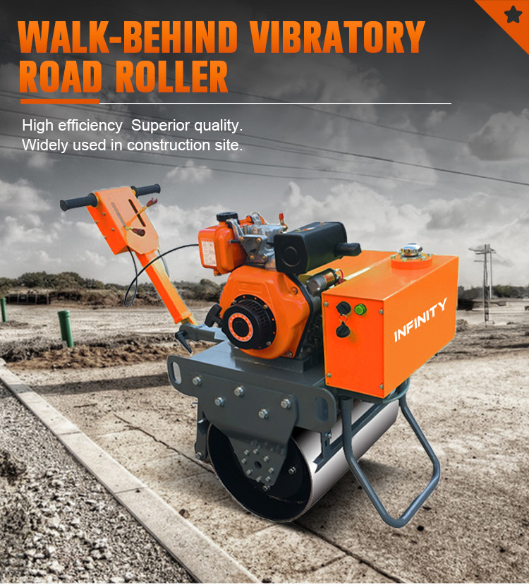 Self-propelled Vibratory Asphalt Roller 330kg Walk-behind Road Roller ...