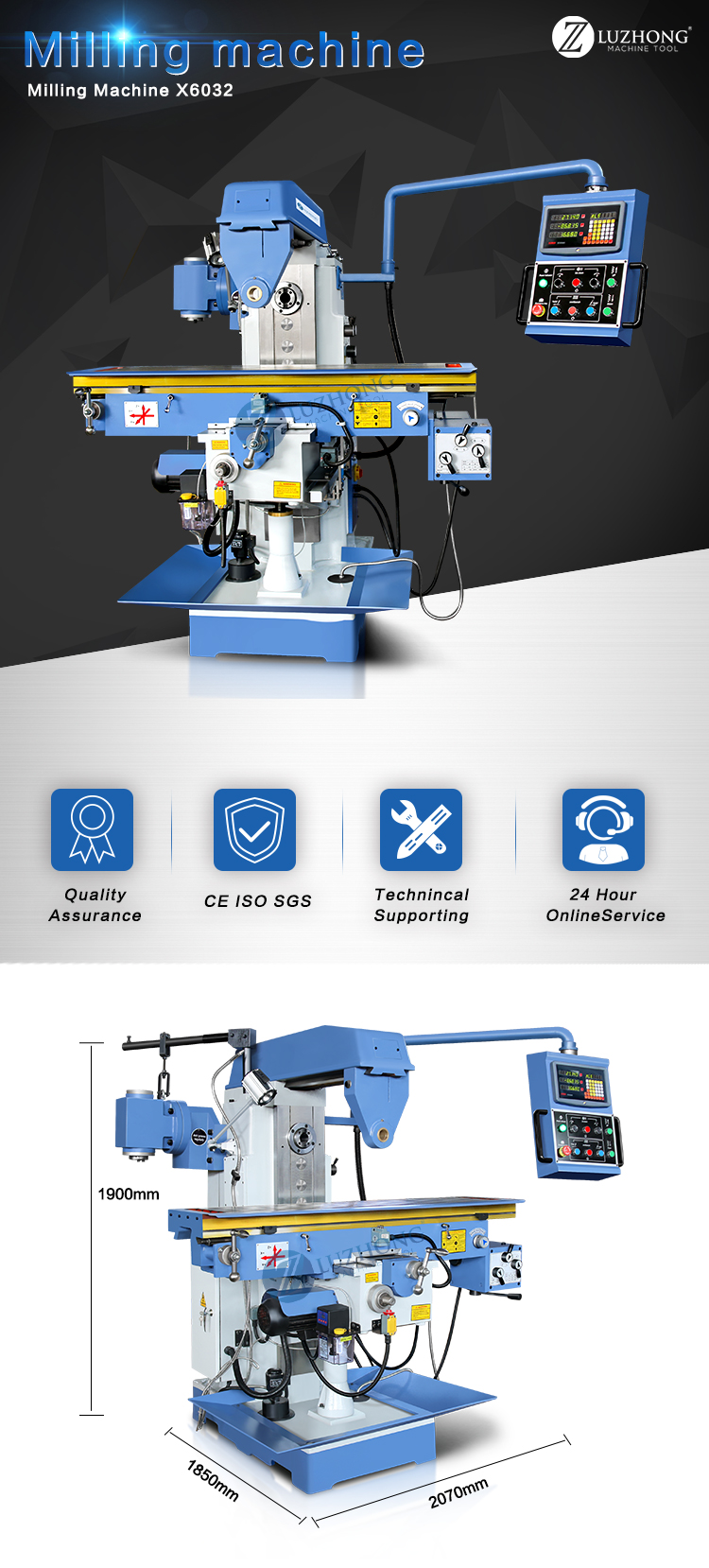 Universal Turret Milling Machine Milling Horizontal Milling Machine ...