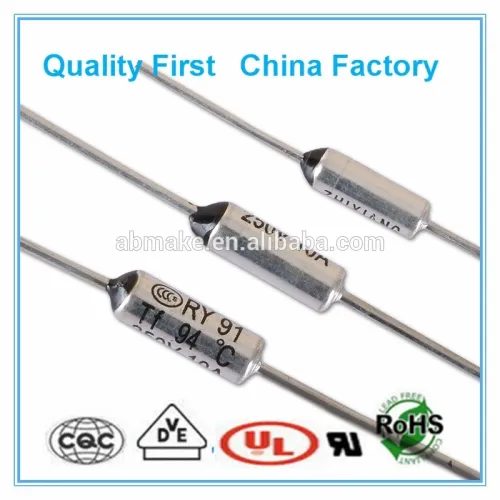 Axial Type Thermal Fuse Thermal Cutoff, High Quality Axial Type Thermal ...