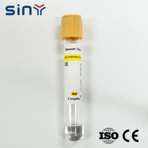 9ml Yellow Cap Blood Collection Tube With Gel, High Quality 9ml Yellow ...