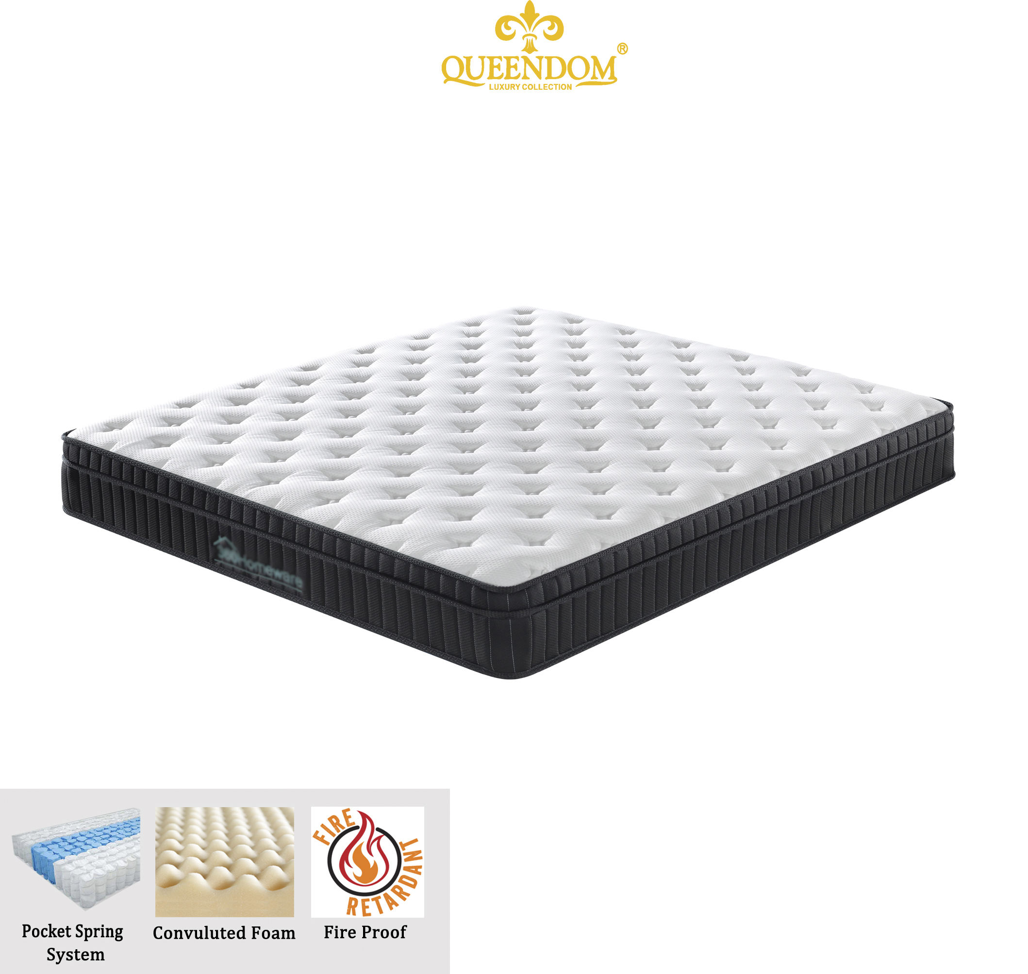 Queen Size Pocket Spring Home Furniture Firm Mattress, High Quality ...