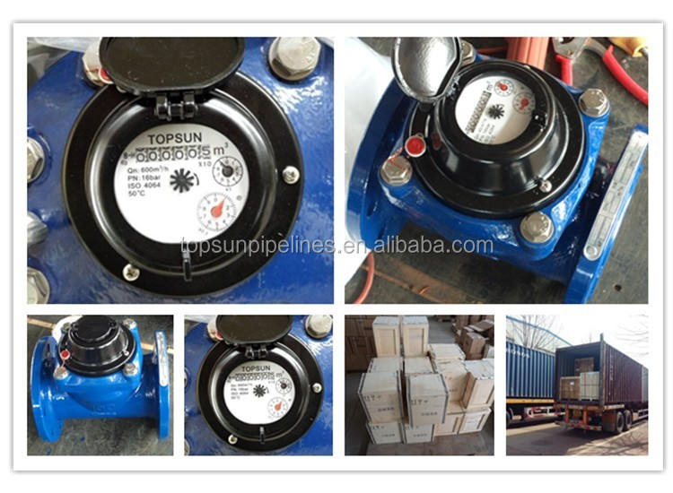 Class B Pn10/pn16 Horizontal Woltman Flange Digital Water Meter, High ...