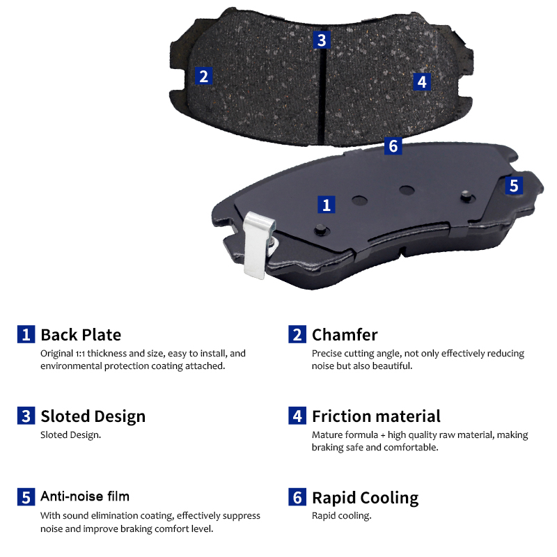 ผ้าเบรค 58101-4aa00 สำหรับ Hyundai Suv H-1 98 คุณภาพสูง ผ้าเบรค 58101 ...