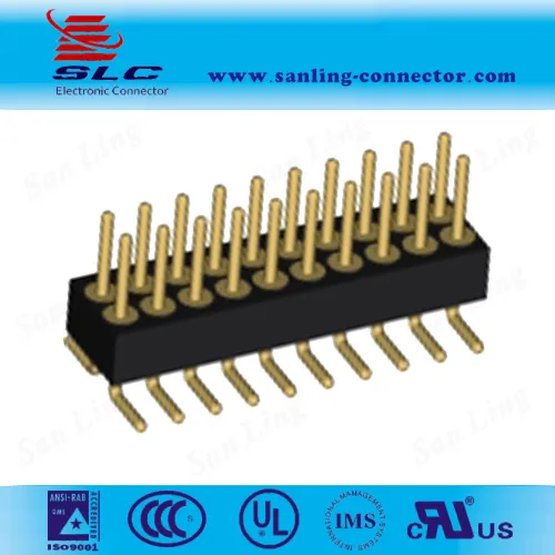 1.27mm Double Row Smt Machined Pin Header, High Quality 1.27mm Double ...