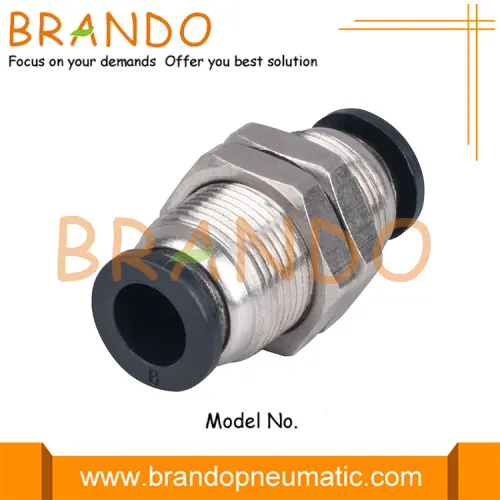 Pneumatic Straight Bulkhead Union Pipe Fittings Pmm, High Quality Pneumatic Straight Bulkhead ...