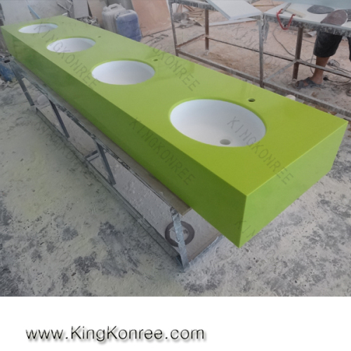 Kkr Green Solid Surface Bathroom Countertops (kkr-kc005), High Quality Kkr Green Solid Surface ...