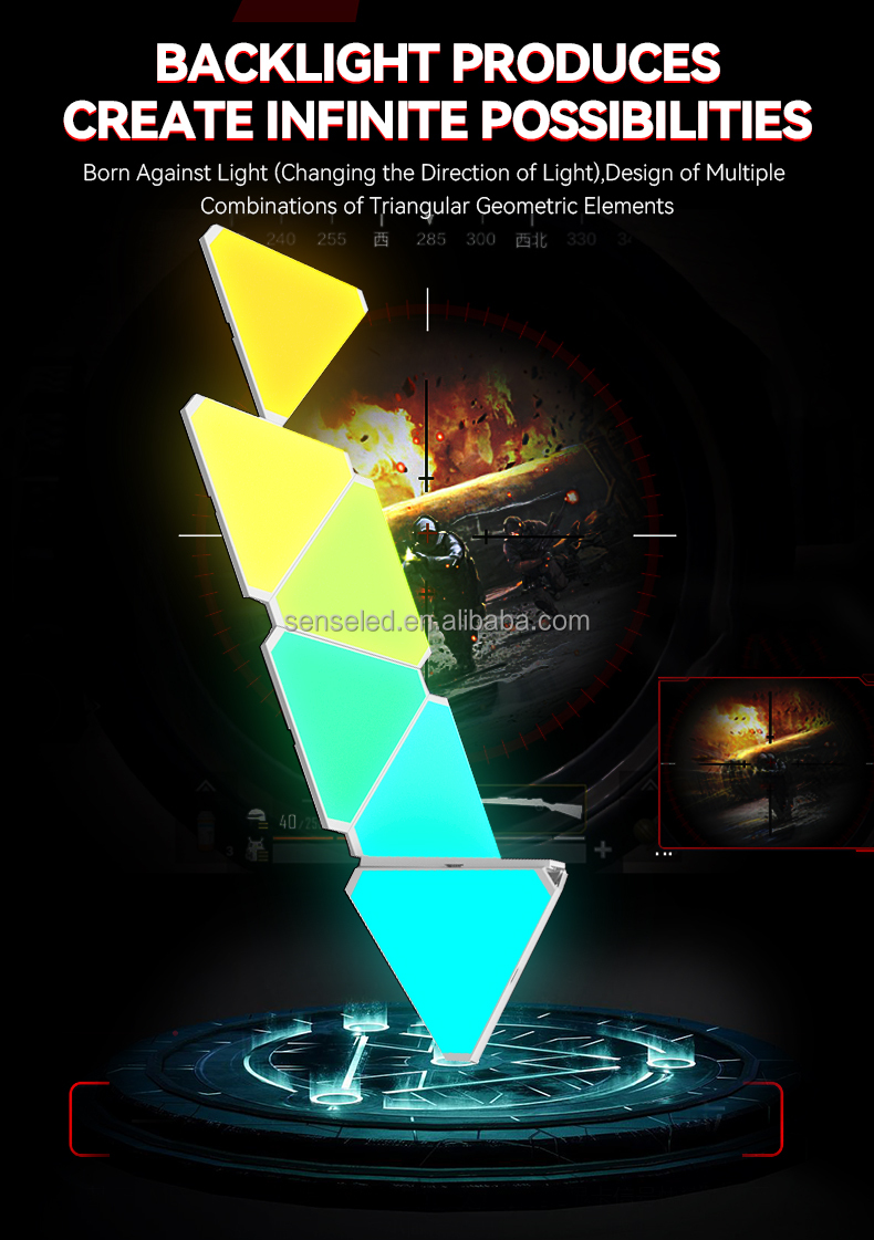 Diy Rgb Modular Triangle Led Panels For Game Room Decoration, High ...