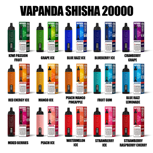 Cigarette Vape 20000 คลังสินค้าที่กำหนดเอง Vape Vapanda Shisha คุณภาพ ...