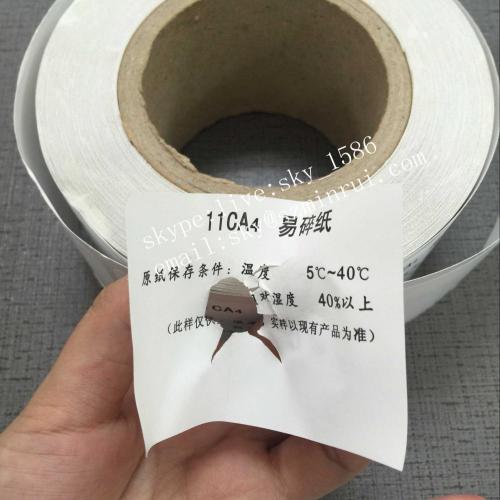 Self Adhesive Brittle Destructible Security Label Papers Jumbo Rolls ...