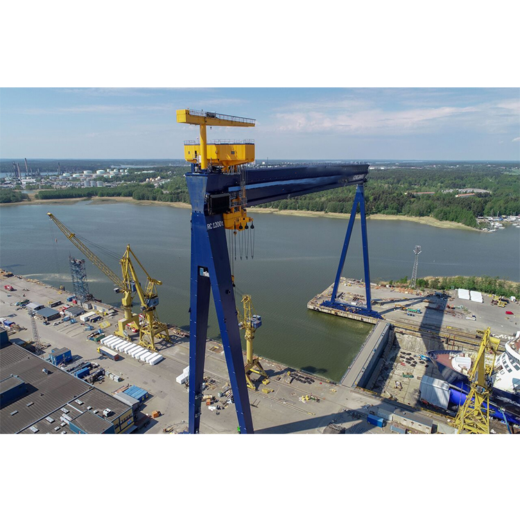 Heavy Duty Rail-mounted Shipbuilding Gantry Cranes For 600-700 Ton ...