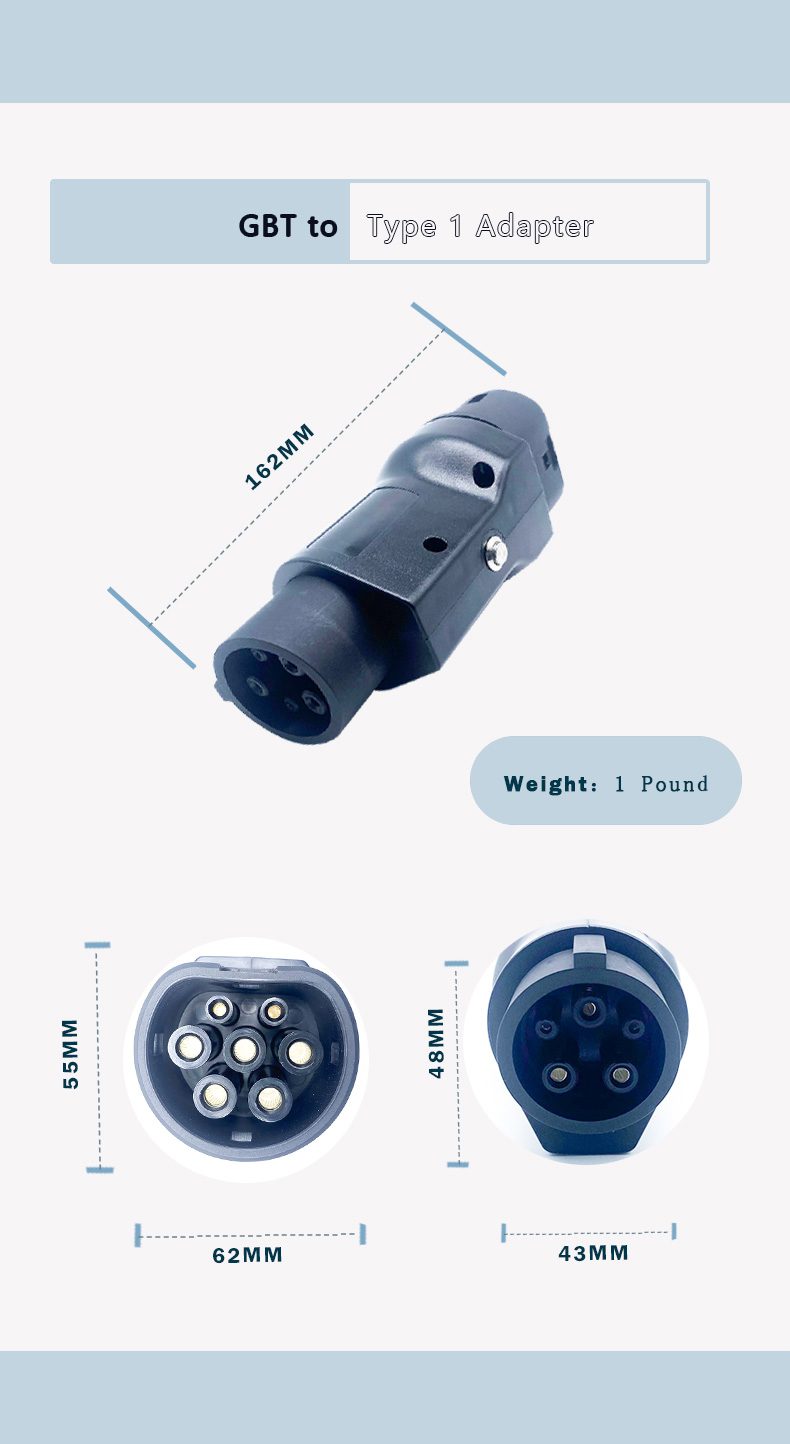 32a Type1 To Gbt Ev Charger Adapter Connector, High Quality 32a Type1 ...