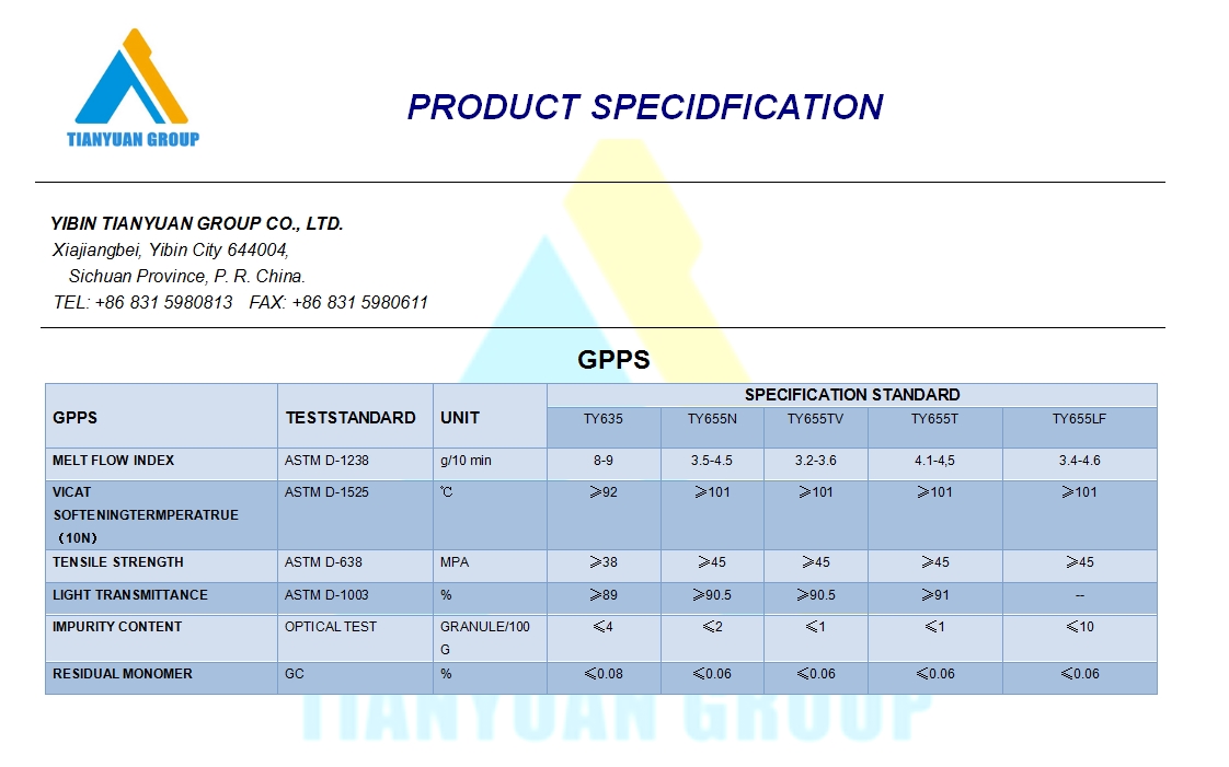 วัตถุประสงค์ทั่วไป Polystyrene (gpps) คุณภาพสูง วัตถุประสงค์ทั่วไป ...