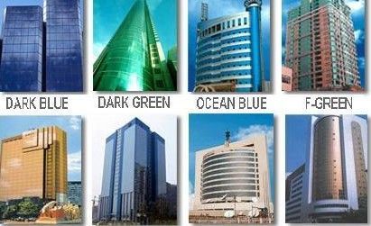 Silver Grey Low Emissivity Glass , High Transparence Blue Low E Coated ...