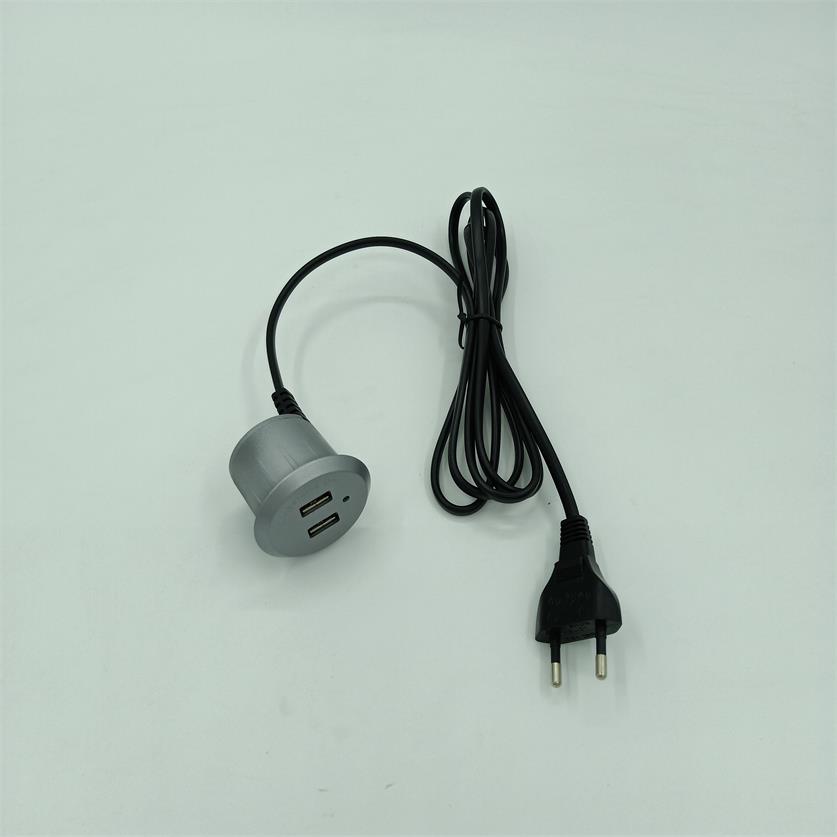 Round Concealed Socket With Two Usb Ports, High Quality Round Concealed ...