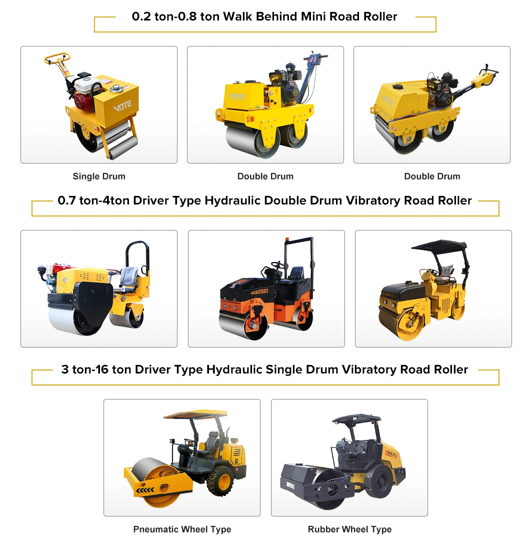 Energy Saving Double Drum Tandem Static Road Roller, High Quality ...