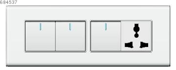 3 Gang 1 Way Switch 1 Gang Multi Function Socket, High Quality 3 Gang 1 ...
