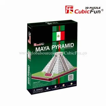 3d Building Paper With Maya Pyramid Design, High Quality 3d Building ...