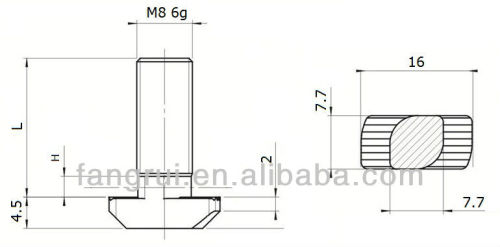T Bolts/hammer Head Bolt For Profile Slot 8, High Quality T Bolts ...