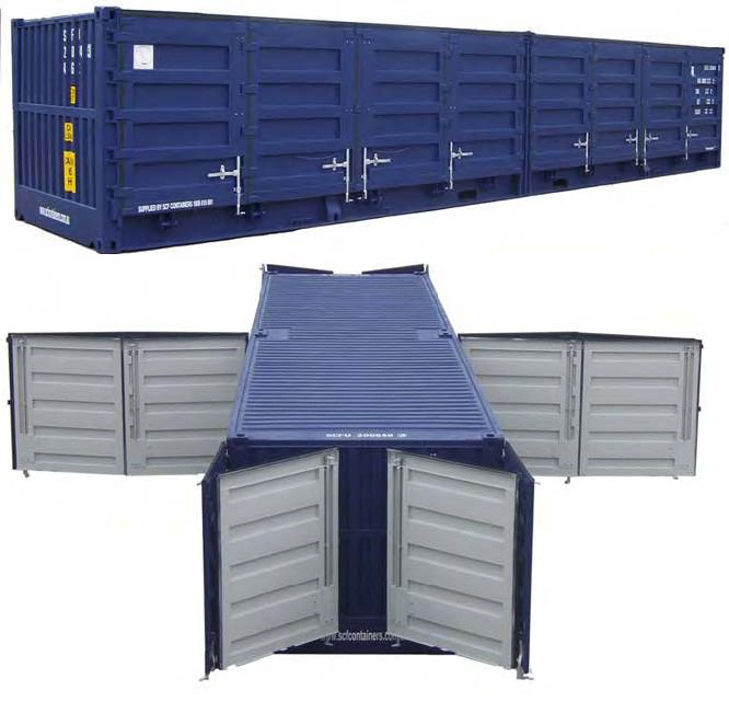 40' Half Height Open Side Container, High Quality 40' Half Height Open ...