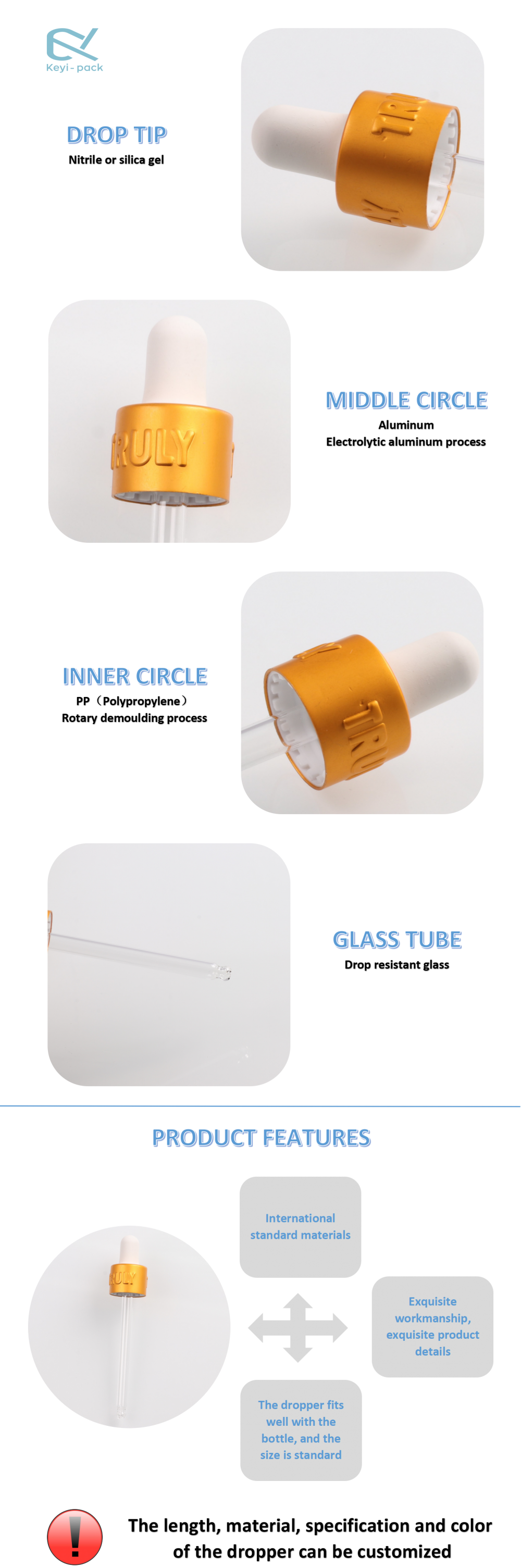 Aluminum Ring Glass Dropper For 10ml Dropper Bottle, High Quality ...