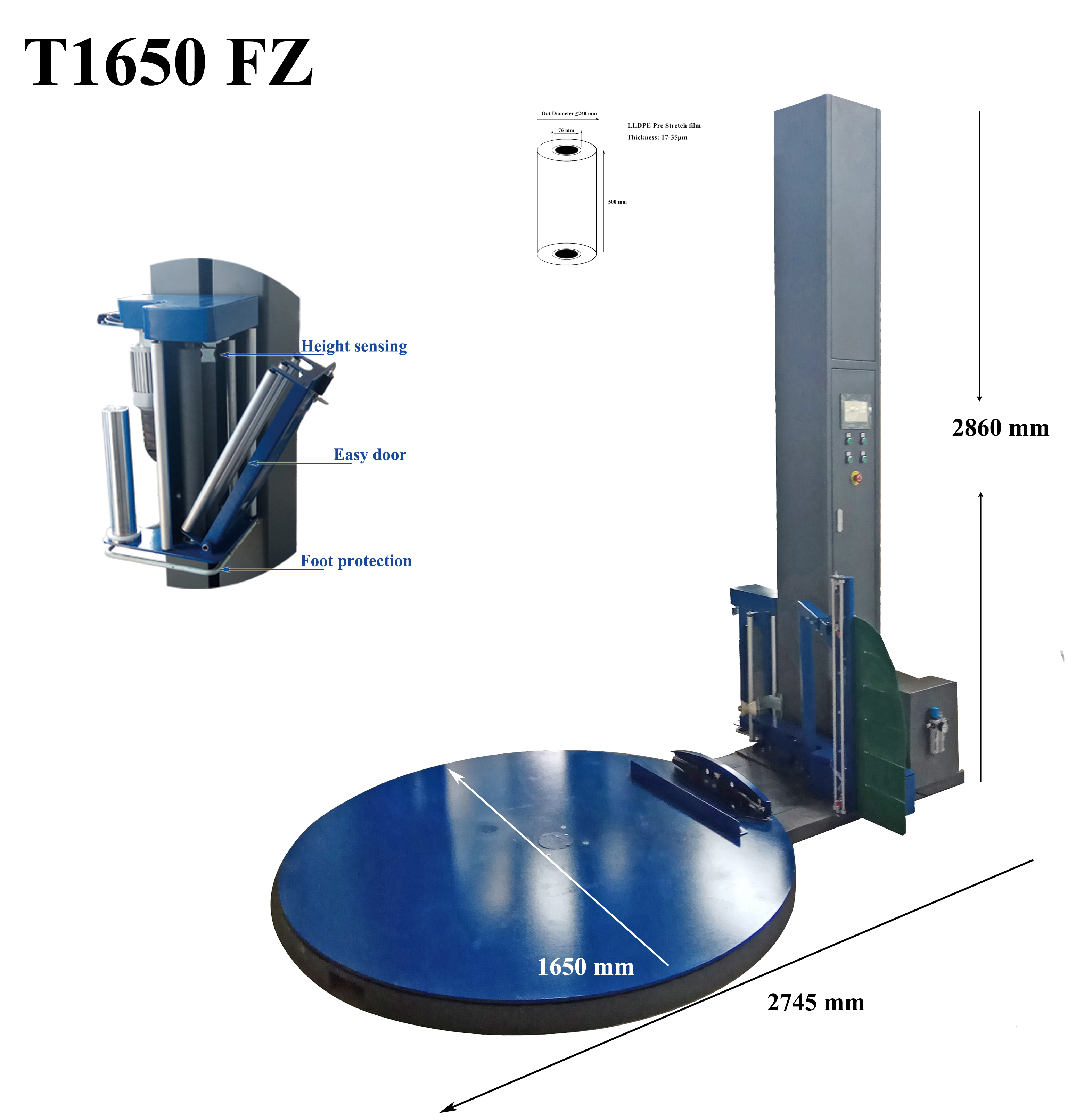 Automatic Pallet Stretch Turntable Wrapper, High Quality Automatic ...