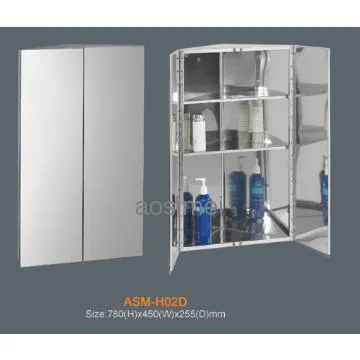 Modern Corner Stainless Steel Mirror Cabinet, High Quality Modern ...