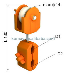 Komay Wire Rope Single Wheel Trolley Festoon System, High Quality Komay ...