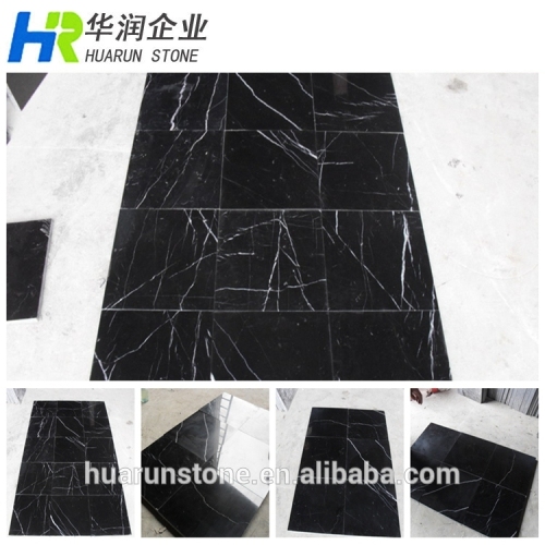 Nero Marquina Black Marble Floor Tile Spain, High Quality Nero Marquina ...