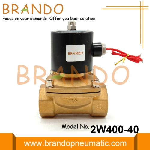 2W400-40 Brass Water Solenoid Valve 1 1/2'' DN40 China Manufacturers ...
