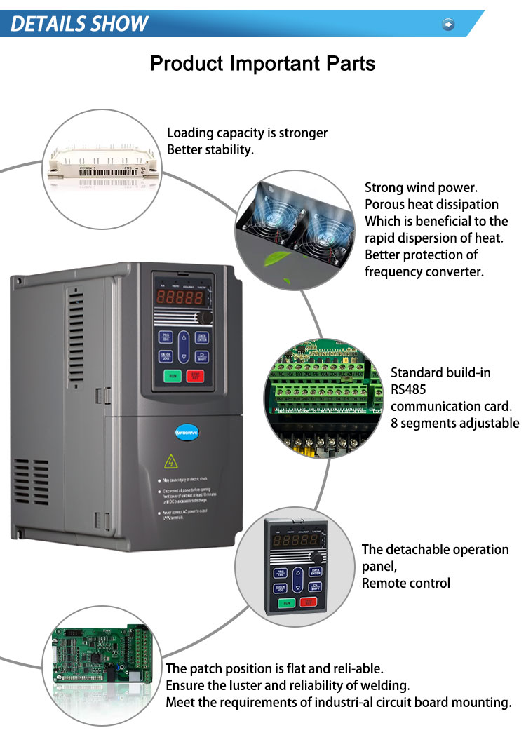 Vfddrive Mppt Solar Pump Inverter Vfd 4kw-5.5kw 380v 5hp 7hp Three ...
