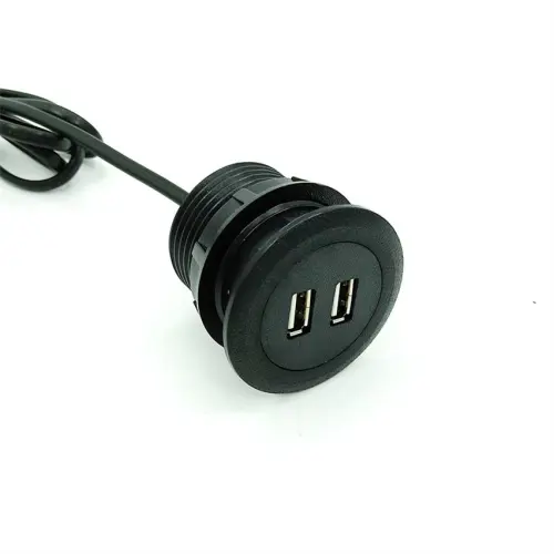 Black Recessed Socket With Dual Usb Ports, High Quality Black Recessed ...