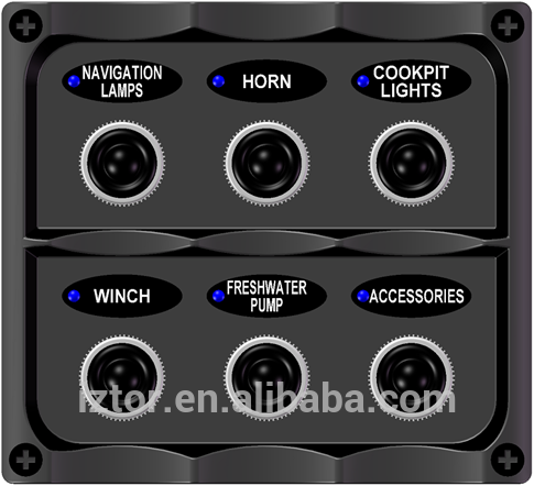 Marine Electric 5 Gang Led Toggle Switch Panel, High Quality Marine ...