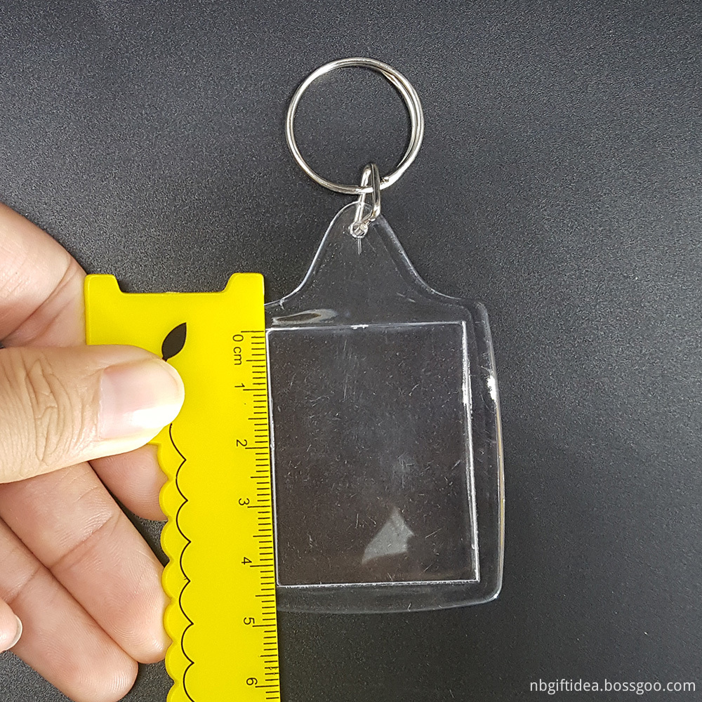 34x45mm Photo Holder Acrylic Clear Plastic Keyring, High Quality ...