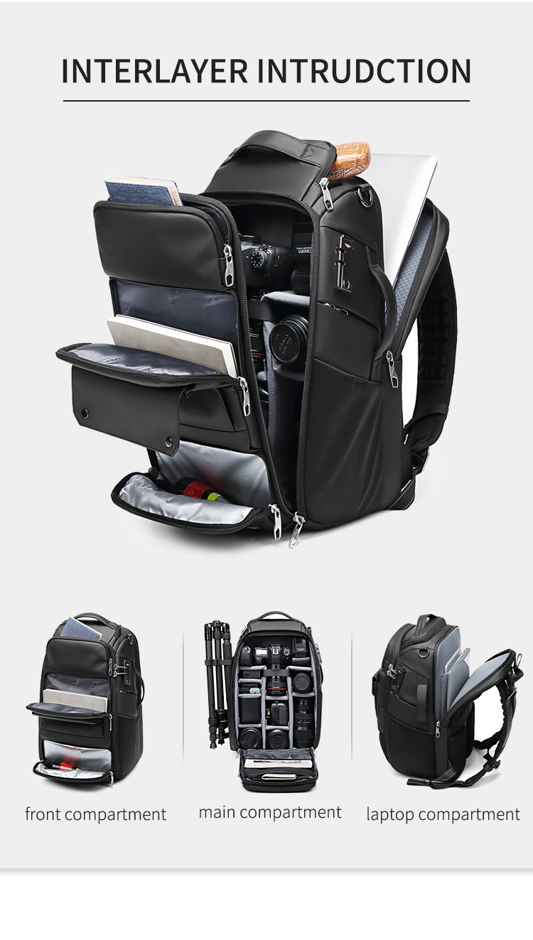 Large Camera Backpack Bag With Laptop Compartment, High Quality Large ...