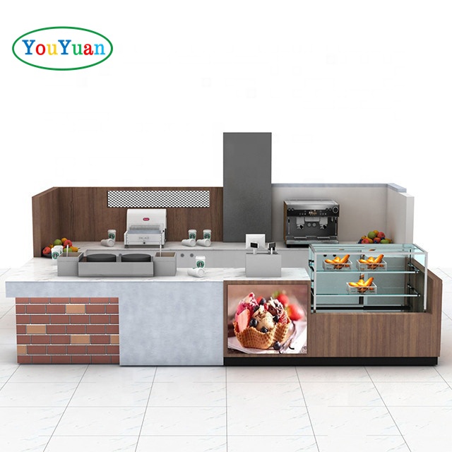 Custom Bubble Tea Counter Design With Containers: Showcase And Kiosk ...