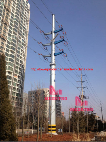 35kv Double Circuit Distribution Pole, High Quality 35kv Double Circuit Distribution Pole on ...
