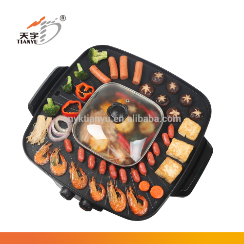 Korean Bbq Grill Griddle With Hotpot, High Quality Korean Bbq Grill ...