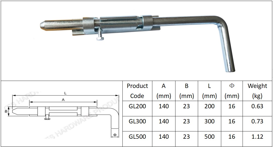 Traditional Metal Gate Latch With L Shape Bolt, High Quality ...