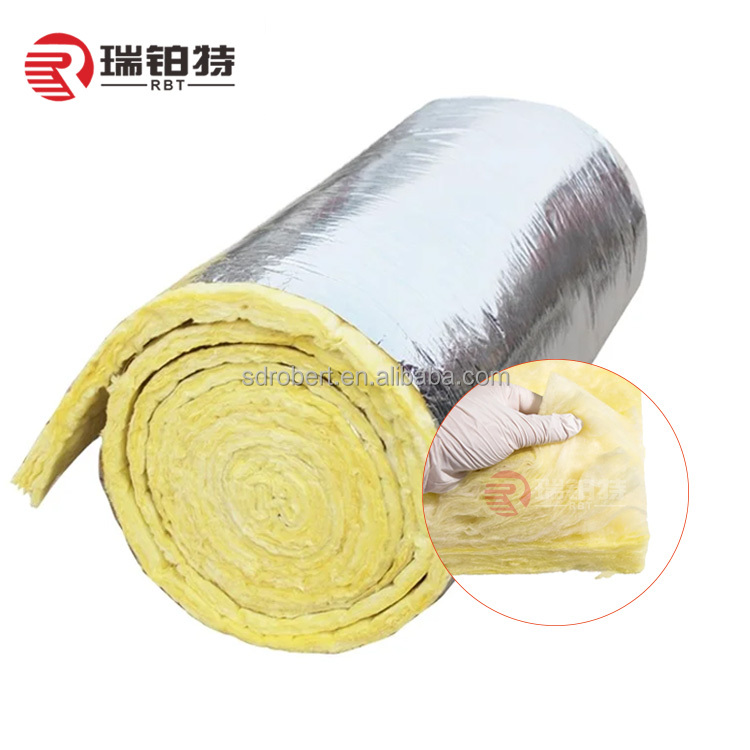 High Quality Class A Fire Resistance Thermal Insulation Glass Wool Roll ...