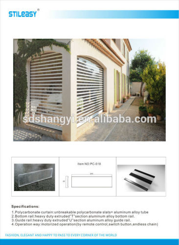 Automatic Commercial Transparent Roller Shutters, High Quality ...