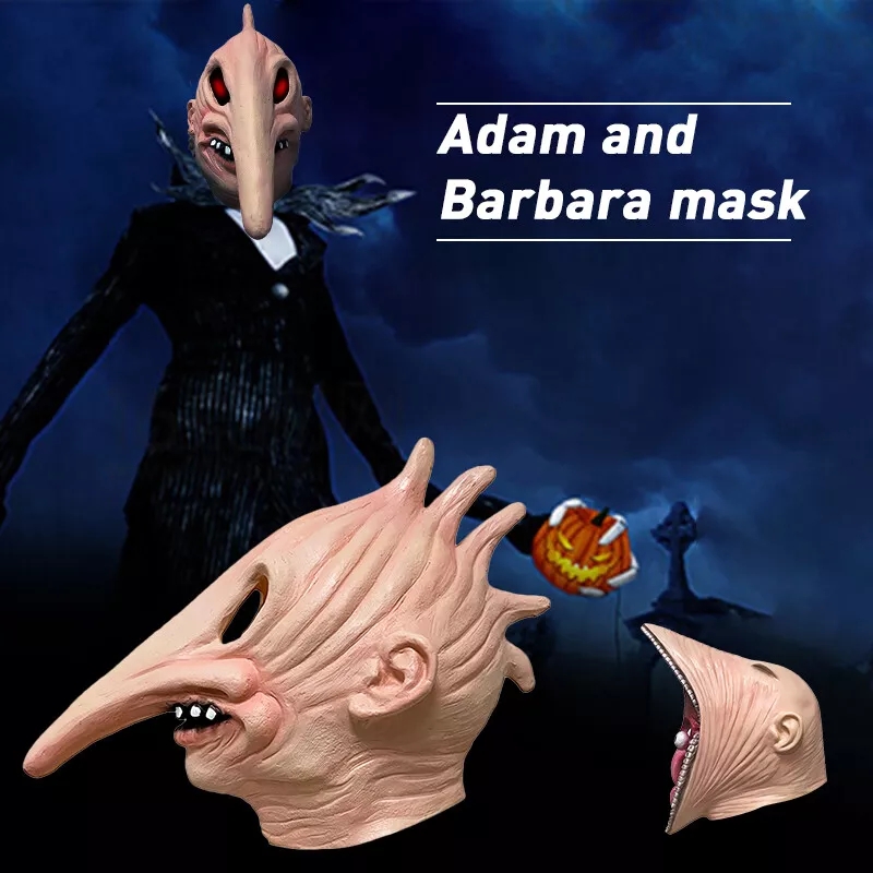 Realistic Adam Barbara Latex Face Mask -funny Cute Halloween Christmas ...