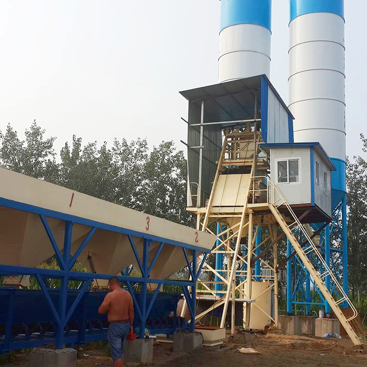Hzs75 Electric Hopper Construction Concrete Batching Plant, High Quality Hzs75 Electric Hopper ...