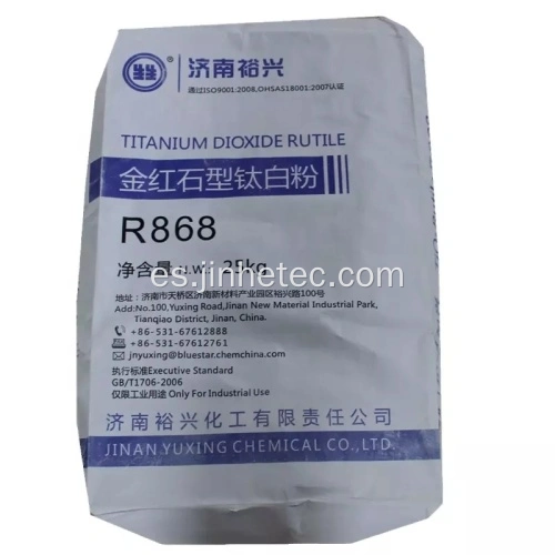 China Yuxing químico dióxido de titanio R818 R838 R868 R878 Fabricantes