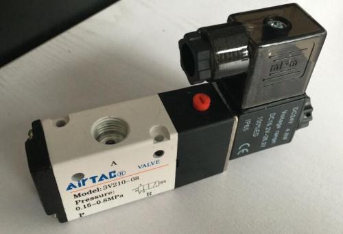 3 Way 2 Position Airtac Electric Solenoid Valve 3v210-08 1/4" Port Size ...