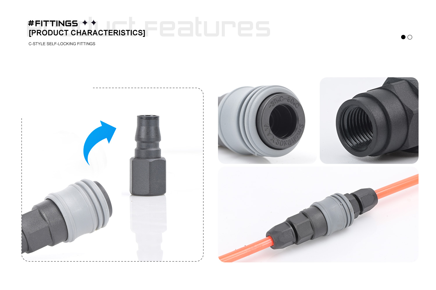 Universal Quick Connect Pneumatic Coupler - Self-locking Steel ...