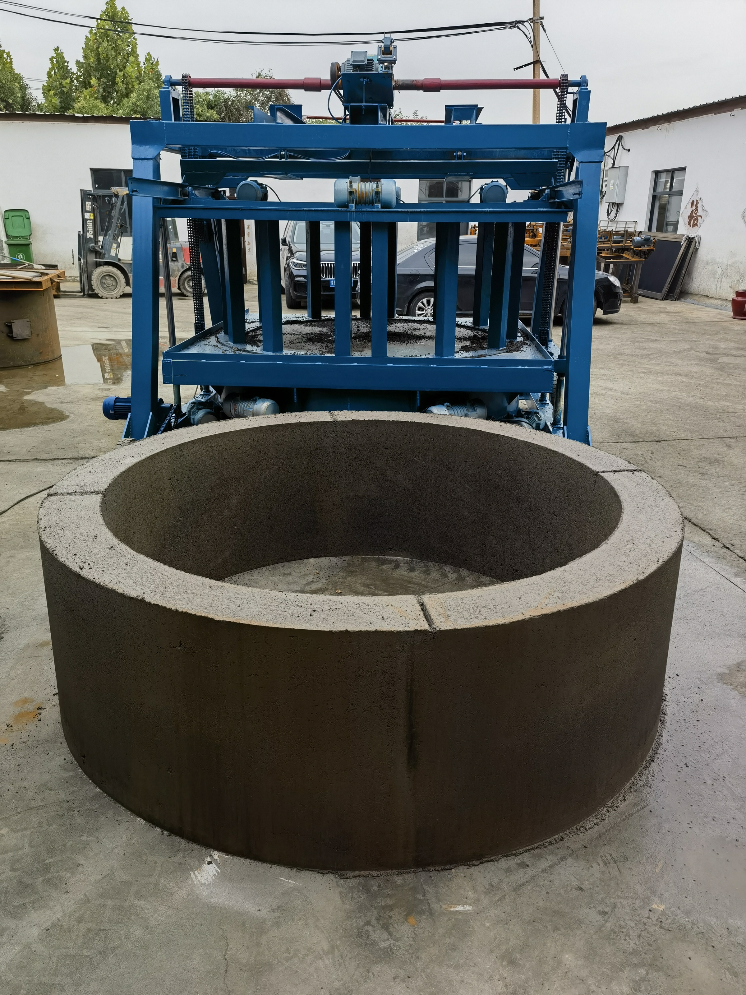 Precast Concrete Inspection Manhole Molding Machine For 1800mm Outer ...