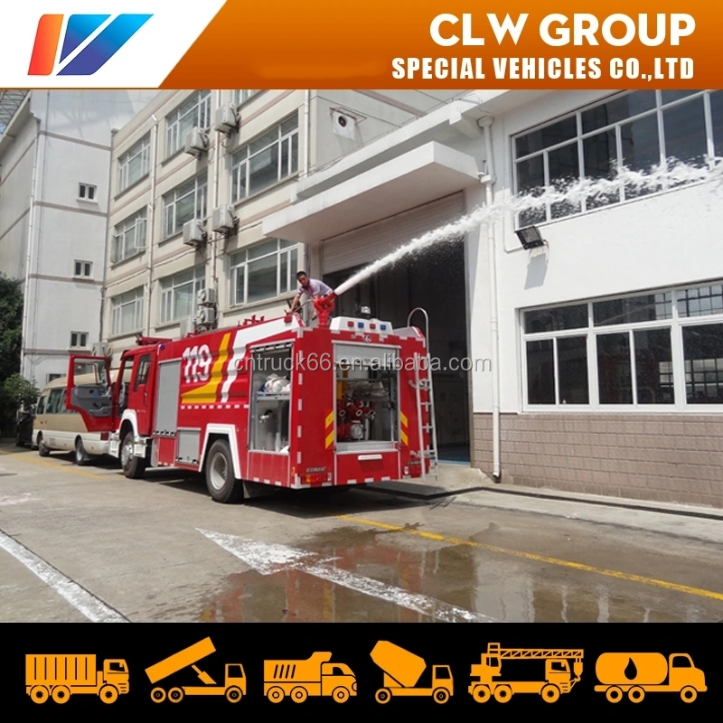 Sinotruk Lhd Rhd 8000l Water Tank Fire Fighting Vehicle 6-wheel Howo ...
